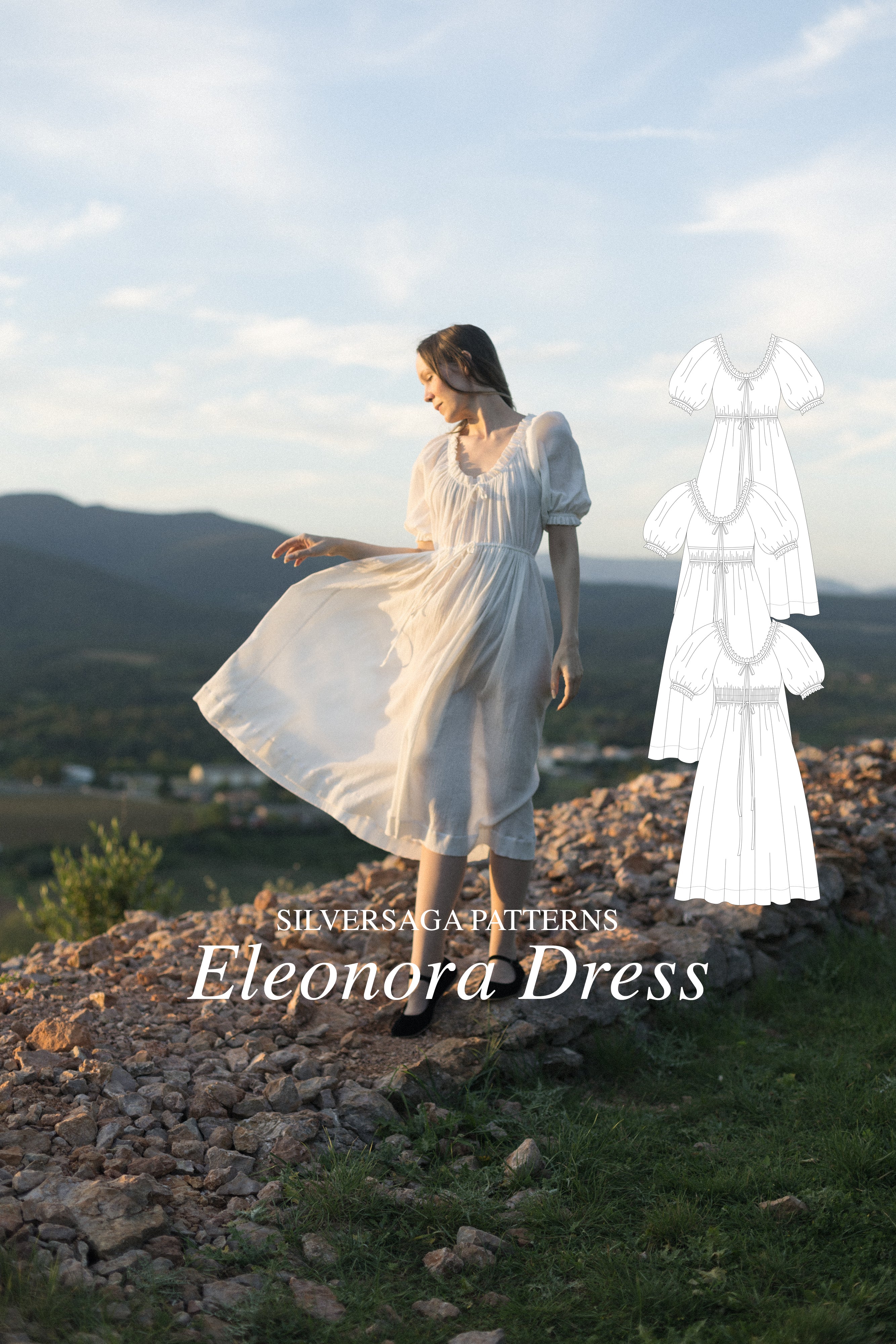 Eleonora dress PDF sewing pattern – Silversaga Patterns