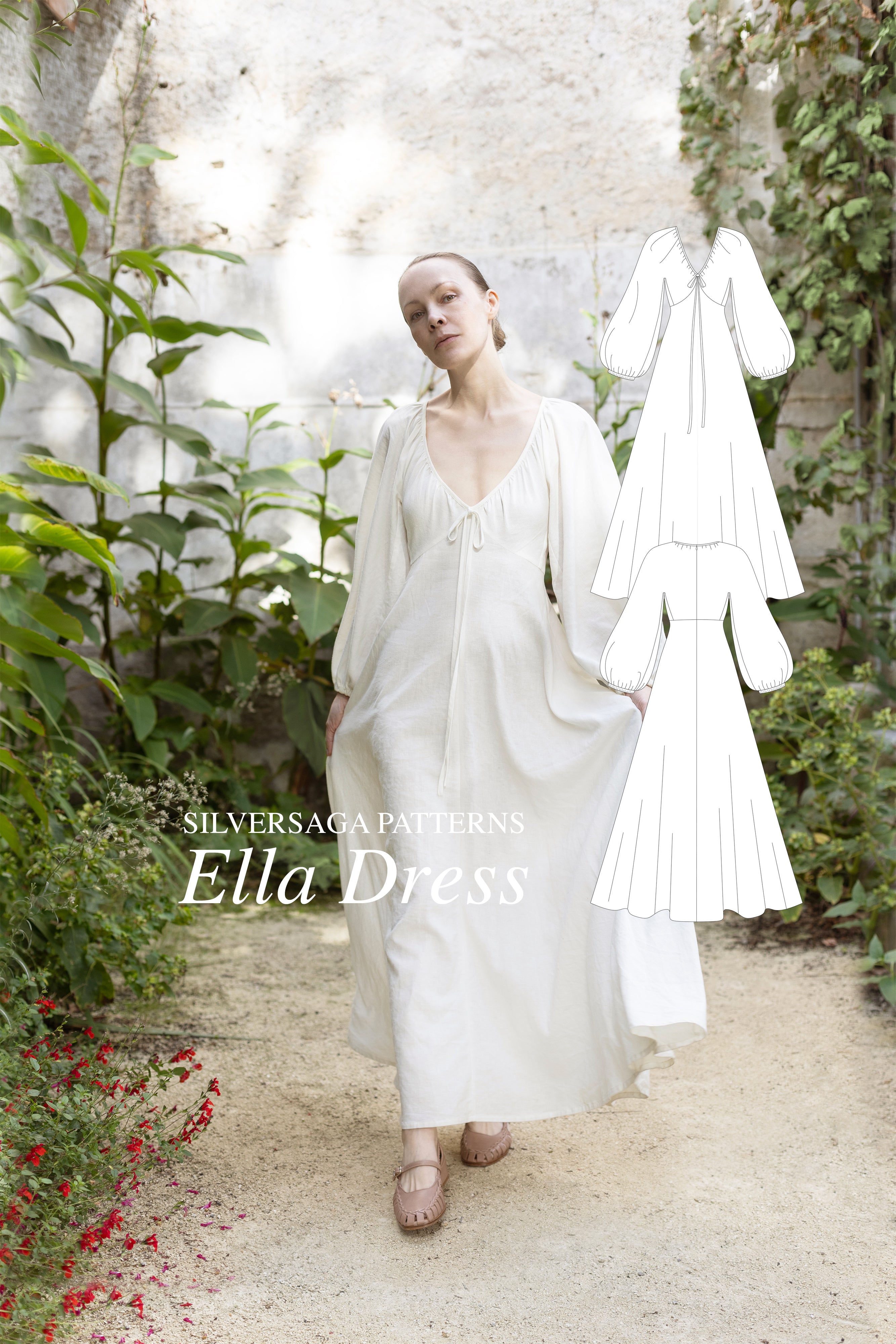 Ella dress PDF sewing pattern – Silversaga Patterns