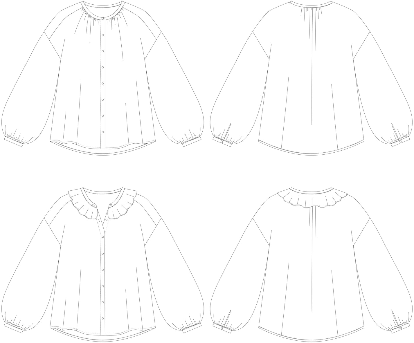 Amelie blouse PDF sewing pattern – Silversaga Patterns