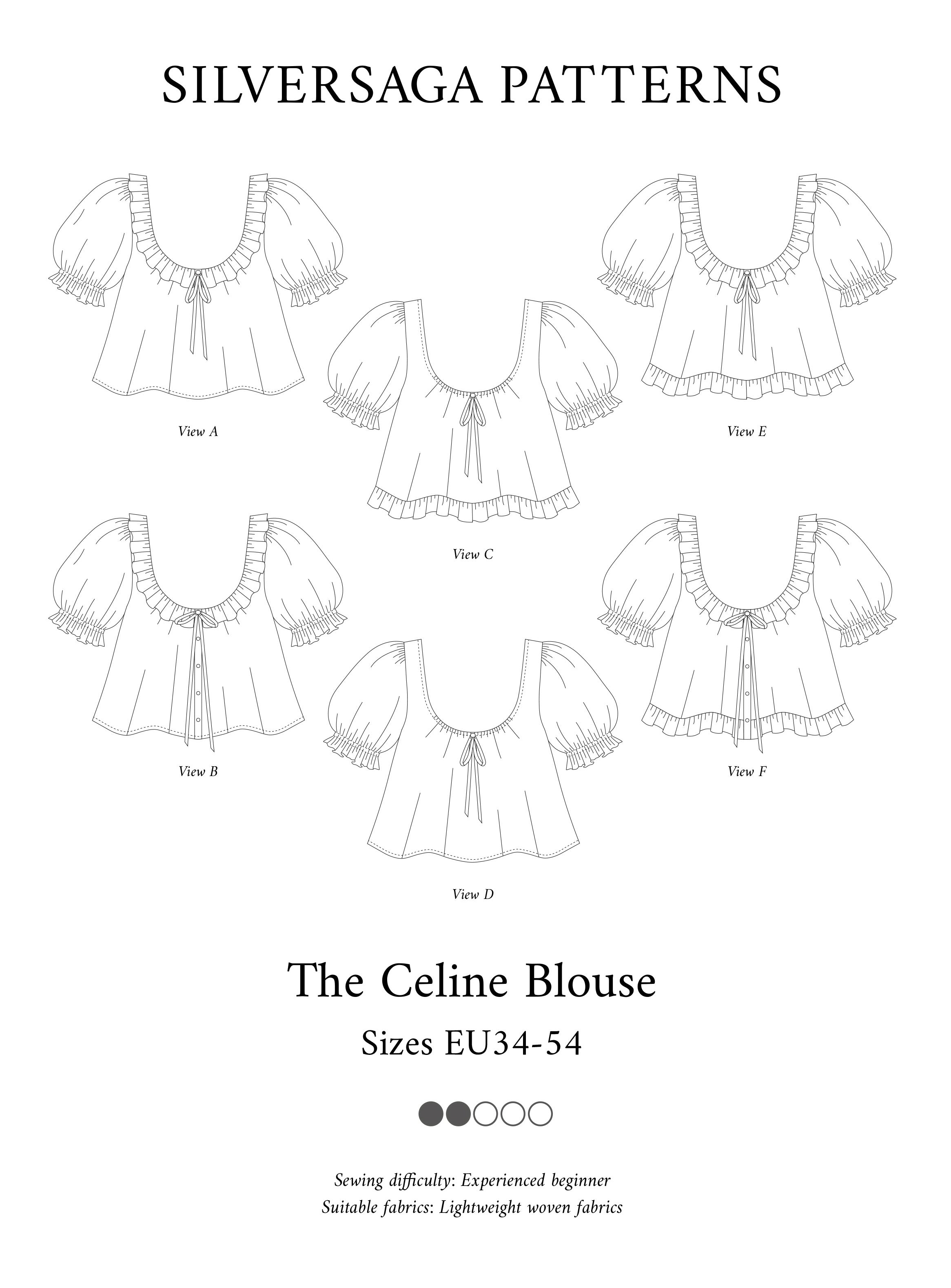 Celine Blouse PDF sewing pattern – Silversaga Patterns
